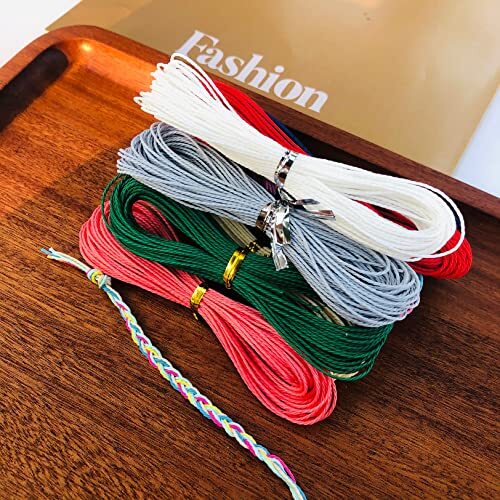 40 Colors 1mm Waxed Polyester Cord Wax Coated String for Bracelet ...