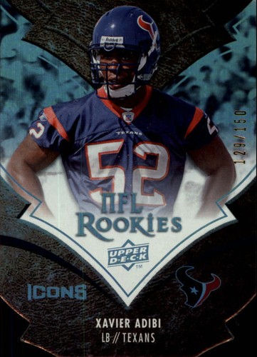 2008 Upper Deck Icons - Silver Die-Cut #199 Xavier Adibi /150 (RC) for ...