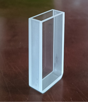 Glass Cuvette, Light Path 10mm, OD: H=63mm, W=14mm, L=32mm, Glass ...