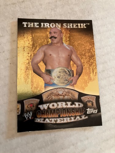 The iron sheik 2010 topps wrestling world championship belt card w24 ...