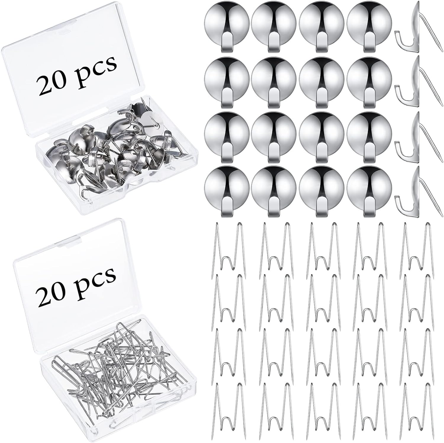 40 Pcs Cubicle Hooks for Fabric Wall, Cubicle Picture Hangers Clips ...