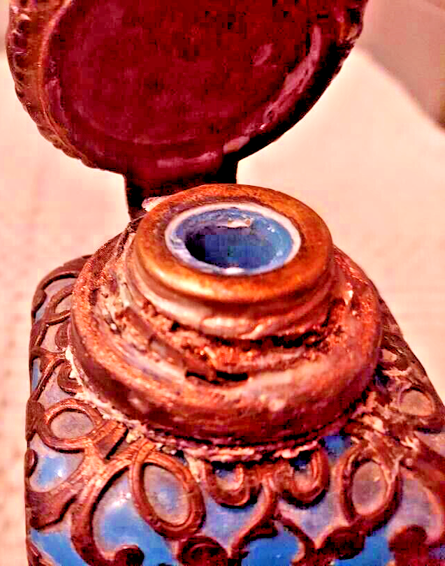 French Palais Royal Perfume Bottle Blue Opaline Ormolu Mount | eBay
