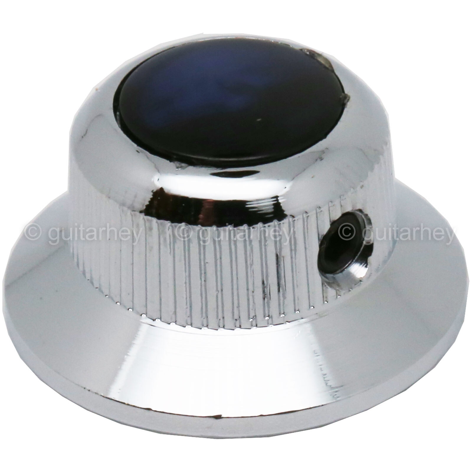 NEW (1) Q-Parts UFO Guitar Knob KCU-0758 Acrylic Blue Pearl on Top - CHROME | eBay