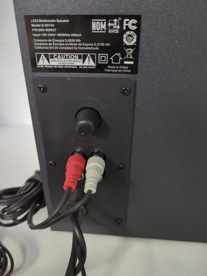 LOGITECH Z333 MULTIMEDIA SPEAKER MODEL: S-00154 -FULLY FUNCTIONAL | eBay