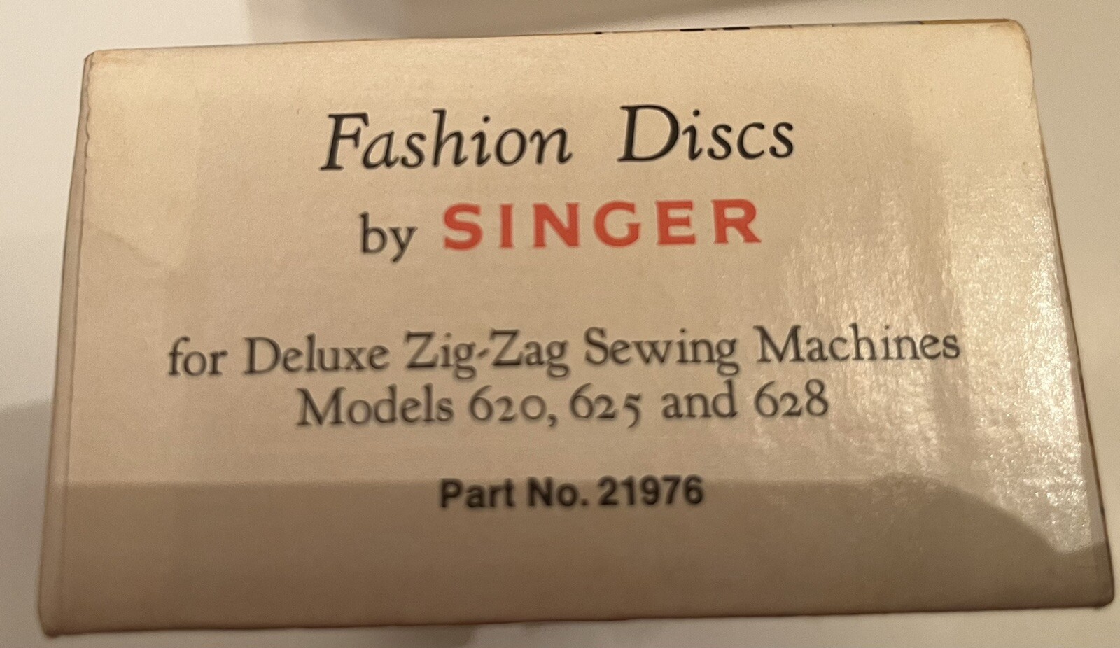 Touch & Sew By Singer 12 Fashion Discs For Deluxe Zig Zag #620 #625 ...