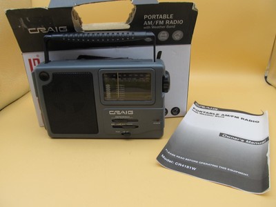 Craig Model CR4181w Am/FM Portable Radio With Cord | eBay