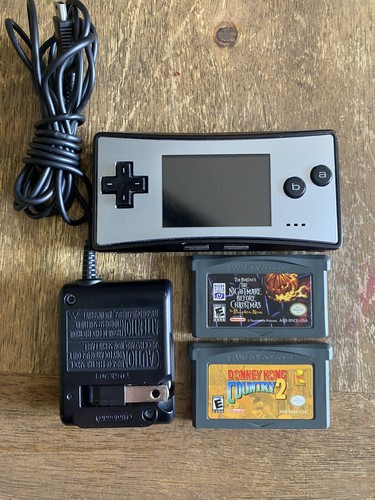 Nintendo Game Boy Micro Black + charger + 2 games” included. | eBay