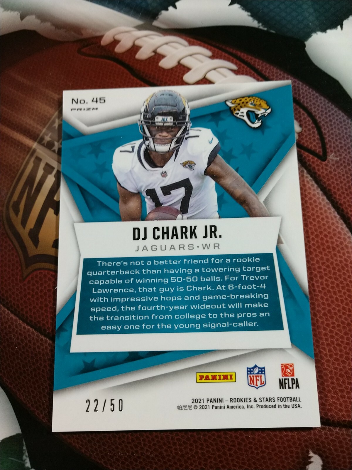 DJ CHARK JR. Rookies & Stars #45 Bonus Pack Parallel BLUE PULSAR PRIZM ...