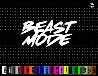 Beast Mode #3 Street Racing JDM Muscle 4x4 Lifted Car Decal Window ...