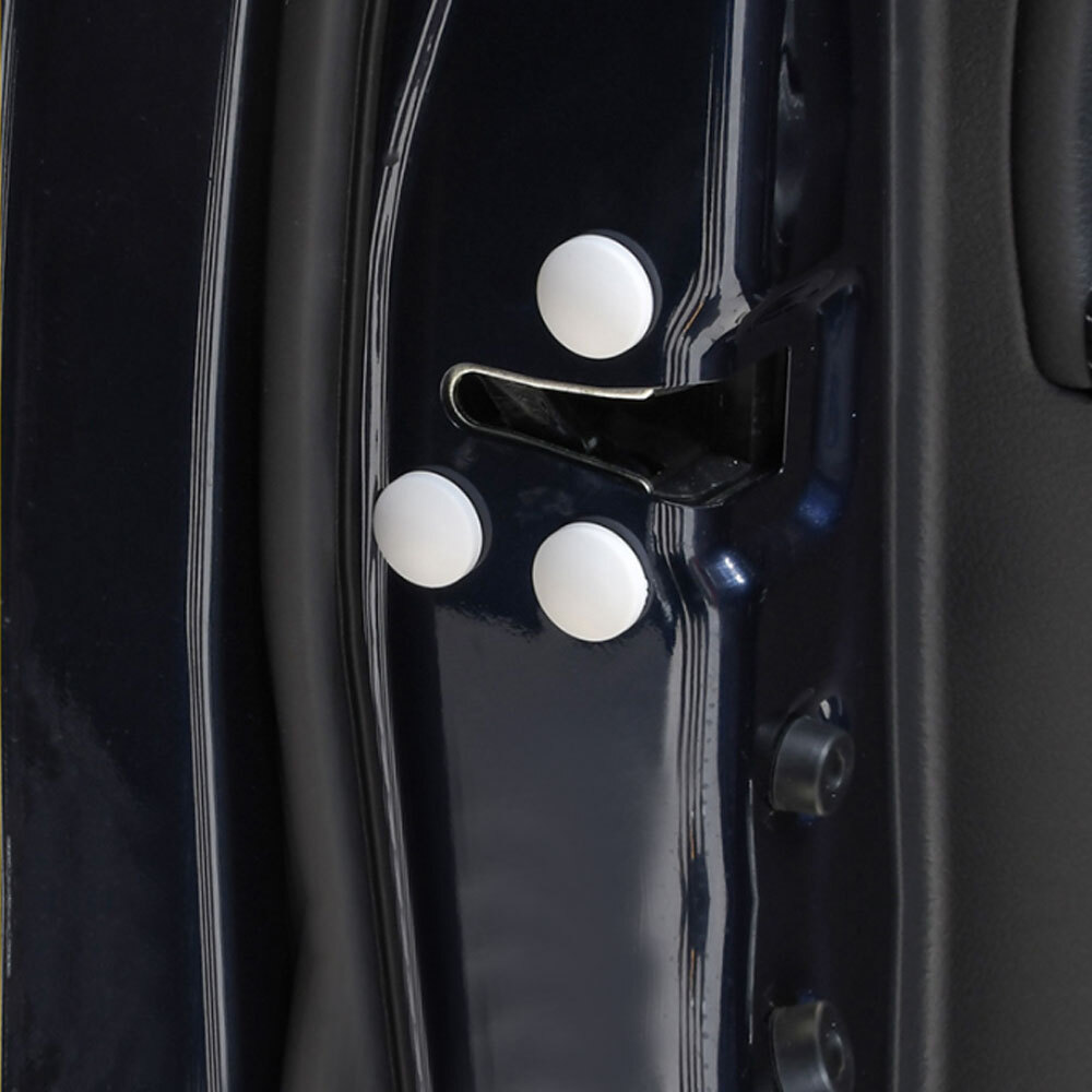 12x White Car Door Lock Screw Protector Cover Cap Auto Car Accessories ...