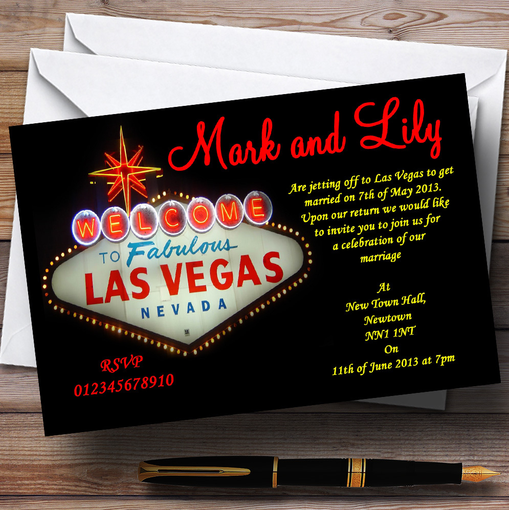 Las Vegas Invitation Card