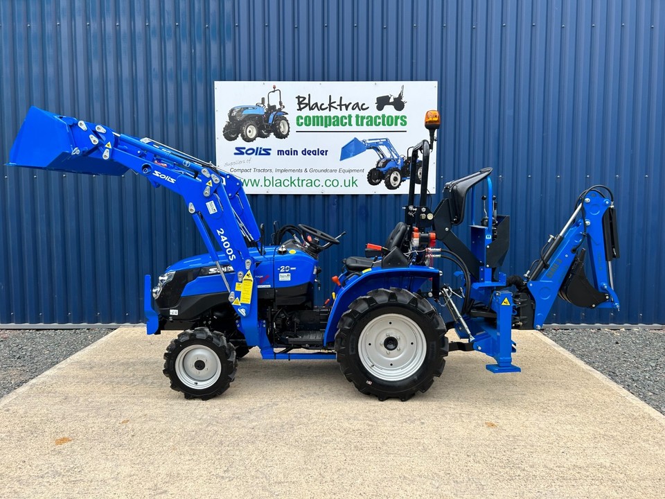 NEW SOLIS 20 4WD COMPACT TRACTOR, LOADER, BACKHOE MINI DIGGER (JCB ...