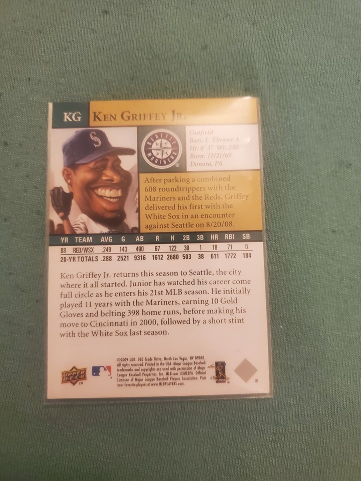 2009 Upper Deck Ken Griffey Jr. Welcome Home Fish Market #KG Card | eBay