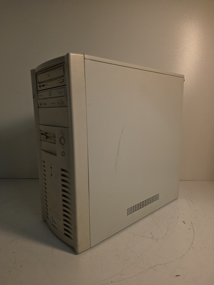 Vintage MSI Desktop Tower PC Beige CD-ROM Acer CD-RW Floppy Serial ...