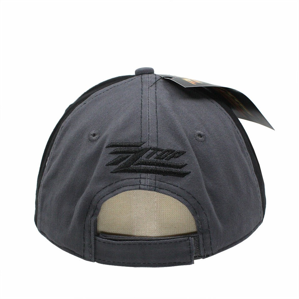 NWT ZZ Top Rock and Roll Music Band Adjustable Baseball Cap Charcoal ...