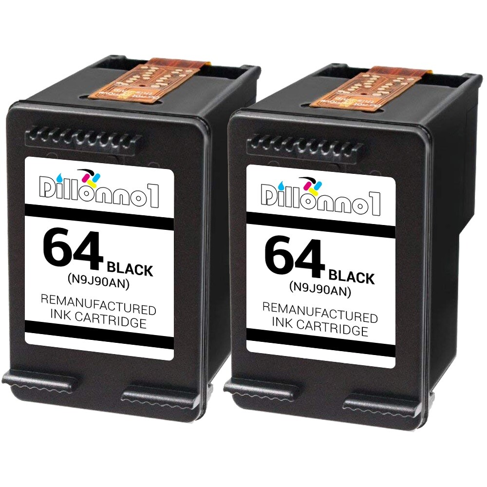 HP #64 Black N9J90AN Ink Cartridge for HP ENVY 7855 7858 6255 2-PK | eBay