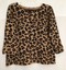 Tahari Animal Print Pullover Sweater XLARGE 3/4 Cuff Sleeve Leopard Top | eBay