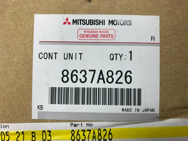 Mitsubishi 8637A826 Control Unit OEM Genuine Part for sale online | eBay