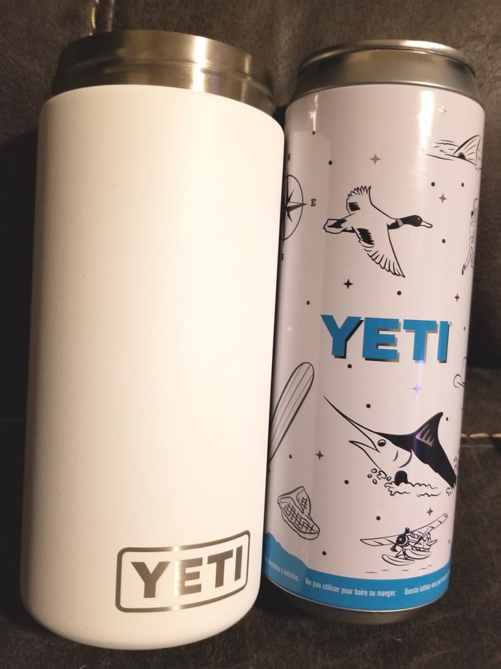 YETI White Claw PROMO Rambler Colster Slim Can Cooler White 12 oz ...