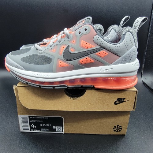 Nike Air Max Genome Youth Shoe Size 4Y Grey Black Mango CZ4652 004 Big ...