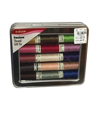 SINGER FUSION THREAD GIFT TIN - 15 Spools - New | eBay
