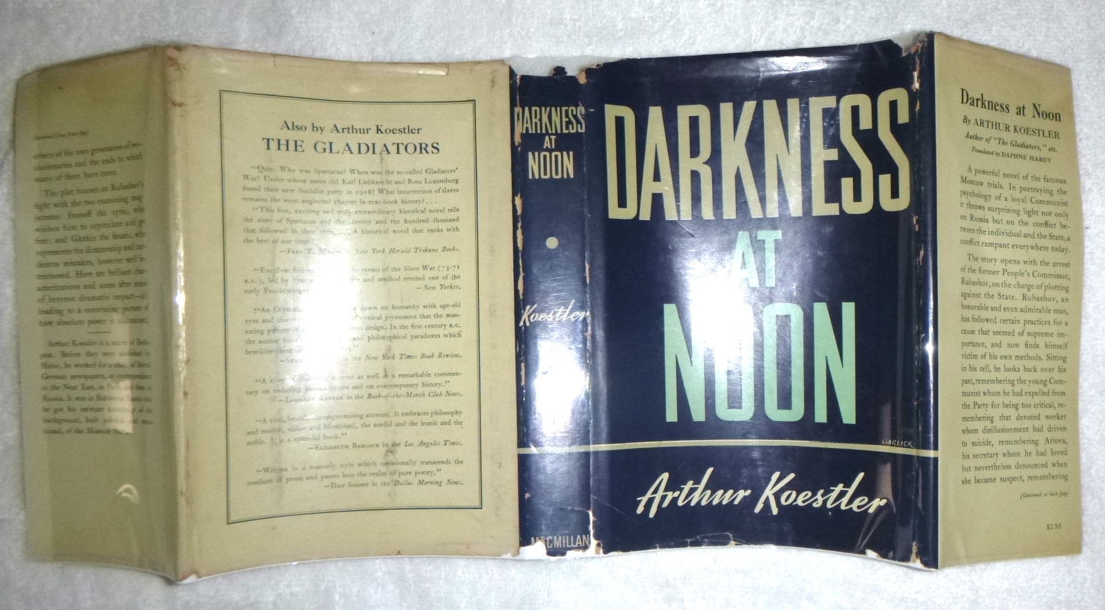 Arthur Koestler DARKNESS AT NOON Trilogy 1st/dj "First Printing" stated ...