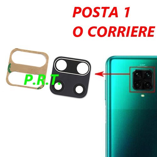 LENTE VETRO VETRINO FOTOCAMERA PER XIAOMI REDMI NOTE 9 PRO M2003J6B2G ...