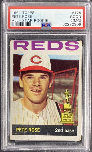 1964 Topps #125 Pete Rose PSA 2 mc Nice Color New Label | eBay