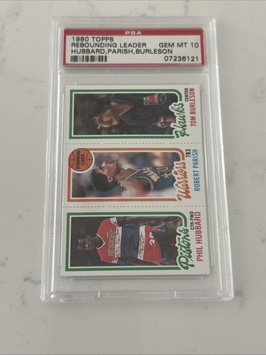 1980 Topps Phil Hubbard | Robert Parish | Tom Burleson | PSA 10 pop 49 ...