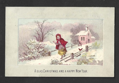 C21 - LITTLE RED RIDING HOOD - VICTORIAN XMAS CARD | eBay