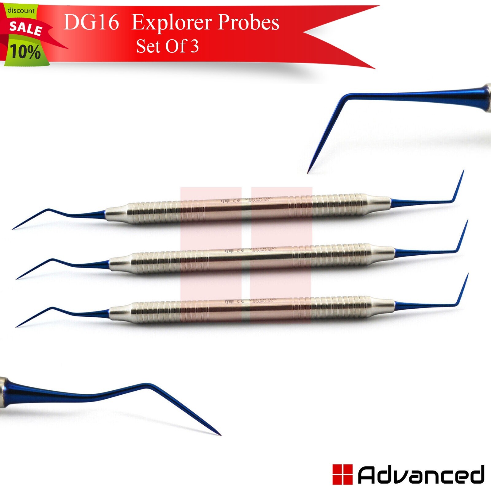 Titanium Light Weight DG16 Explorer Dental Endodontic Diagnostic Pick ...
