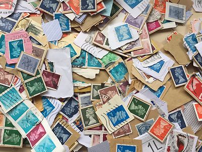 1.5kg British Stamps Mixed Postage Franked ON Paper Collect/Craft Kids ...