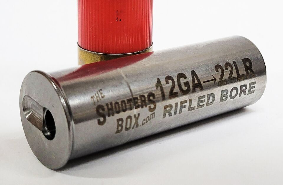 12GA to 22LR/22short RIFLED BORE Shotgun Adapter - Stainless - FREE ...