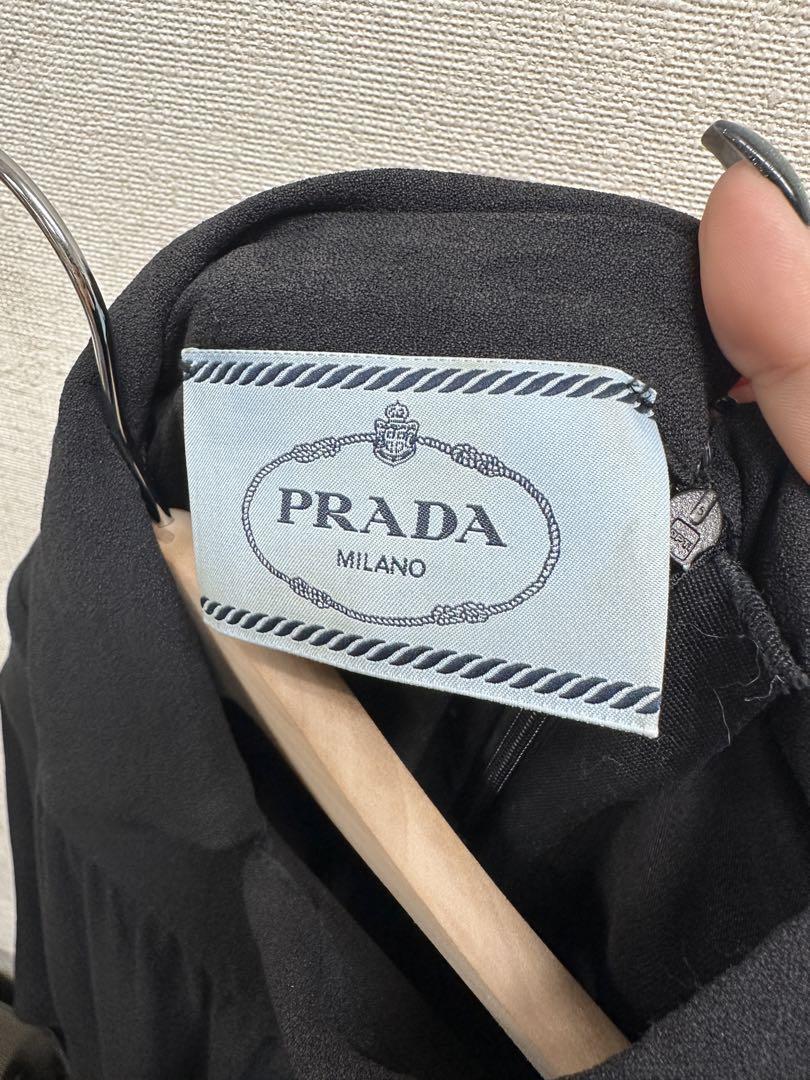 Prada 2017 acetate x rayon dress size 38 black belt missing Prada 2017 acetate x rayon dress size 38 black belt missing