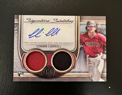 Corbin Carroll ROY! 2023 Topps Museum Signature Swatches Dual Relic RPA ...