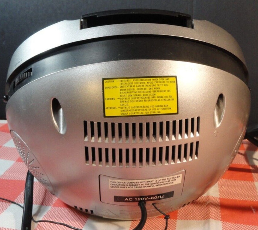 jWIN ELECTRONIC STEREO GRAY CD PLAYER WITH AM FM AND DUAL ALARM CLOCK ...