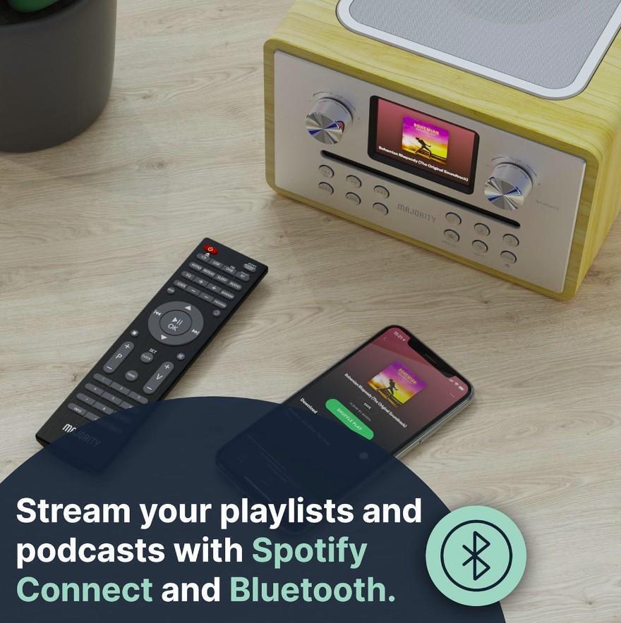 Majority Homerton 2 | CD Player Internet Radio DAB Plus FM | Bluetooth ...