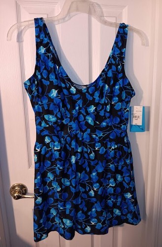 Azul one piece bathing suit 24W blue and black new | eBay