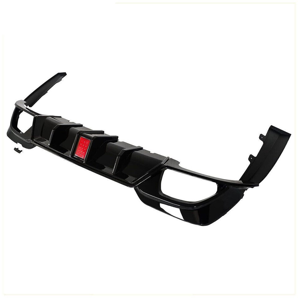 Gloss Black Rear Diffuser Lip w/LED Light For 2019~22 BMW 3Series G20 ...