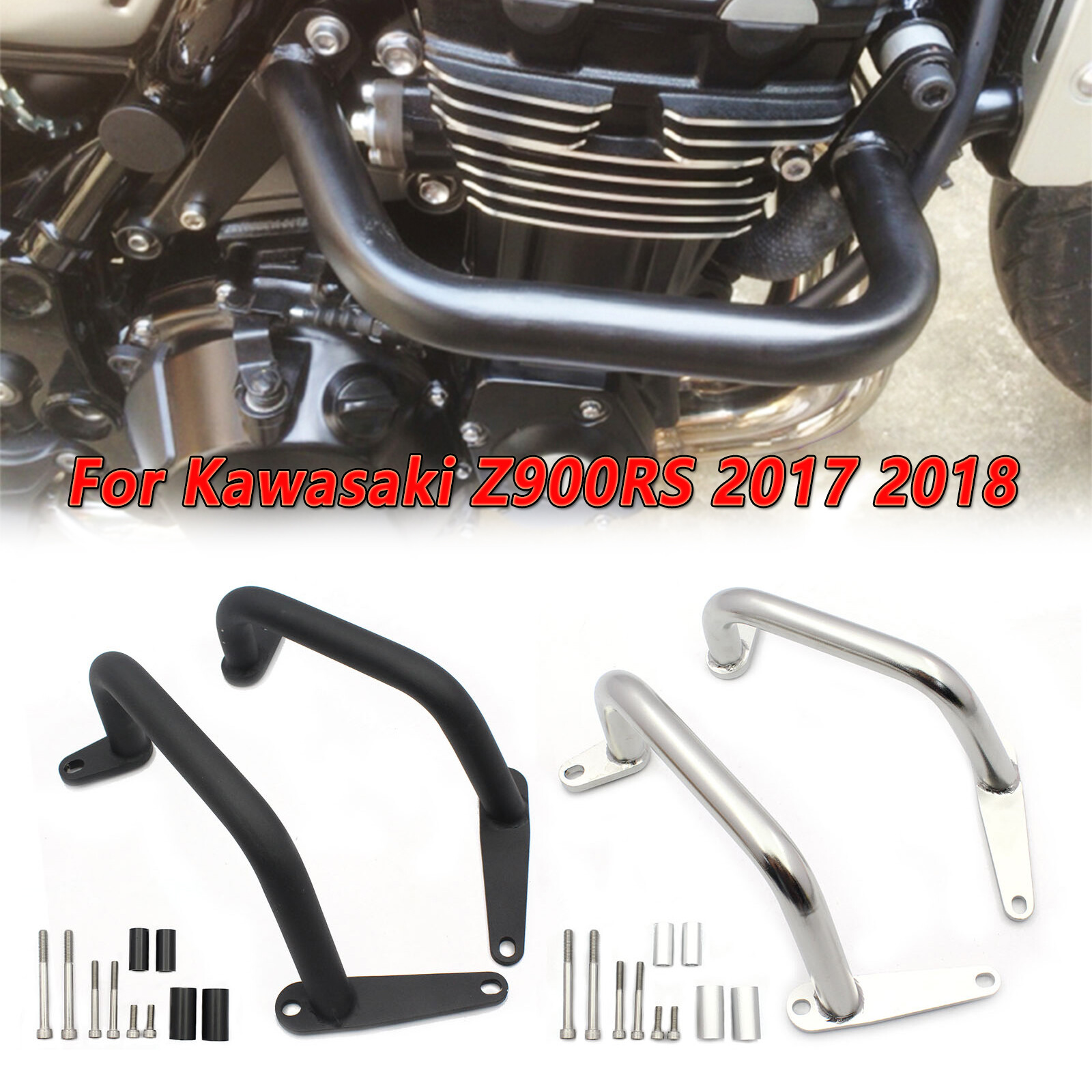 2PCS Engine Guard Crash Bar Bumper Protector For Kawasaki Z900RS 2017 ...