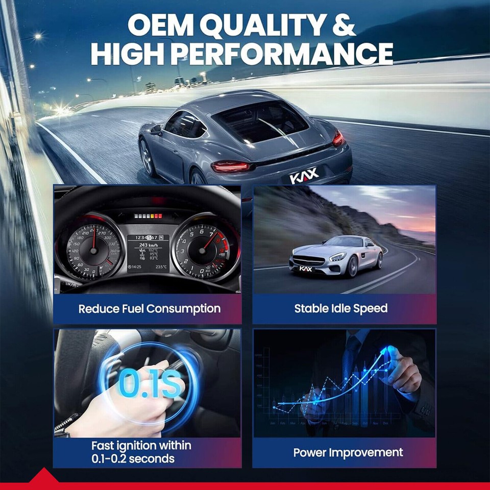 8X Ignition Coil+Spark Plug Set for Dodge Durango Charger RAM 1500 5.7L ...