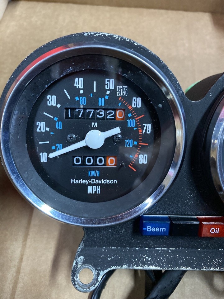 Harley-Davidson FXR Sportster Instrument Cluster Speedo Speedometer ...
