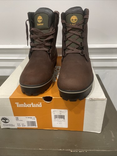 Timberland Men's Spruce Mountain 12 Dark Brown Nubuck Warm Lined Boot ...