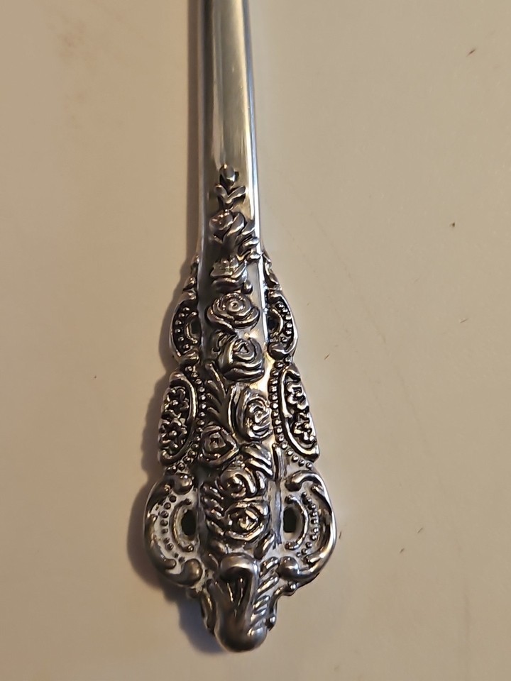 Wallace Rose Point Silver Butter Spread Knife Silversmiths | eBay