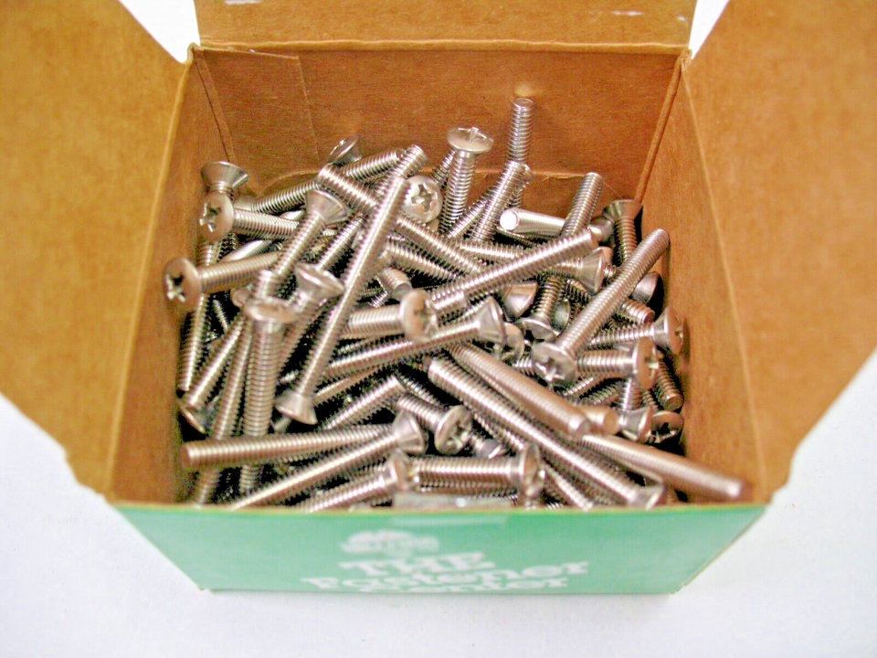 8 - 32 x 1-1/2 SS Oval Head Phillips Machine Screws Box of 100 ...