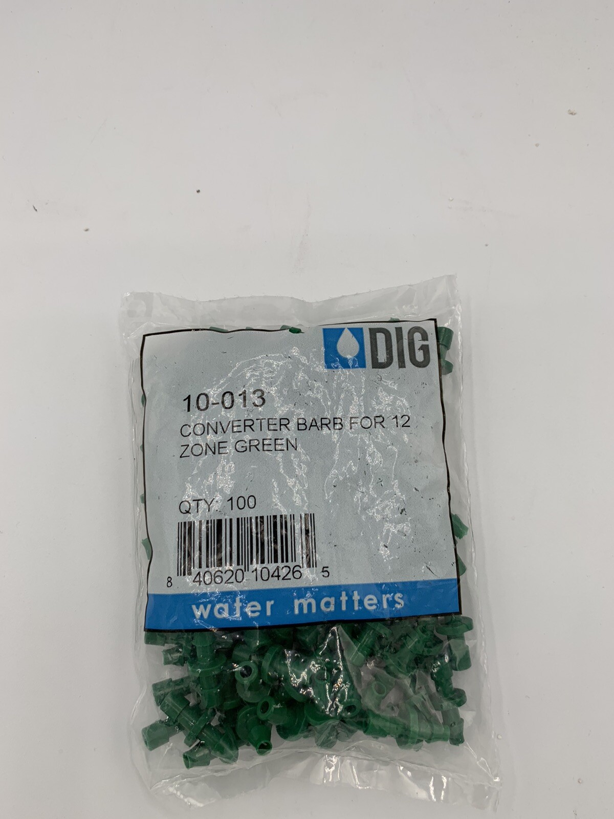 Dig Converter Barb Green 10-013 1/4" Insert Coupling for Drip Tube - 100 Pack | eBay