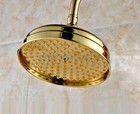 Bathroom 8" inch Round Gold Color Brass Bathroom Rain Shower Head ...