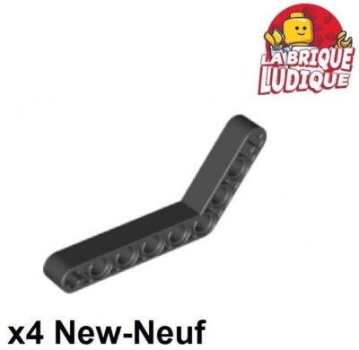 Lego Technic 4x Liftarm 1x9 bent (6-4) courbé incliné noir/black 6629 ...