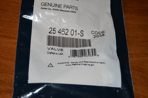 Genuine Kohler VALVE Part # 25 462 01-S tank valve 2546201s 2546201-S ...