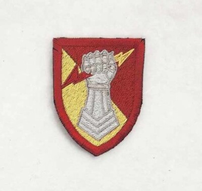 Hand of Armor Red Yellow Lightning Bolt Red Yellow Crest Whimsy ...